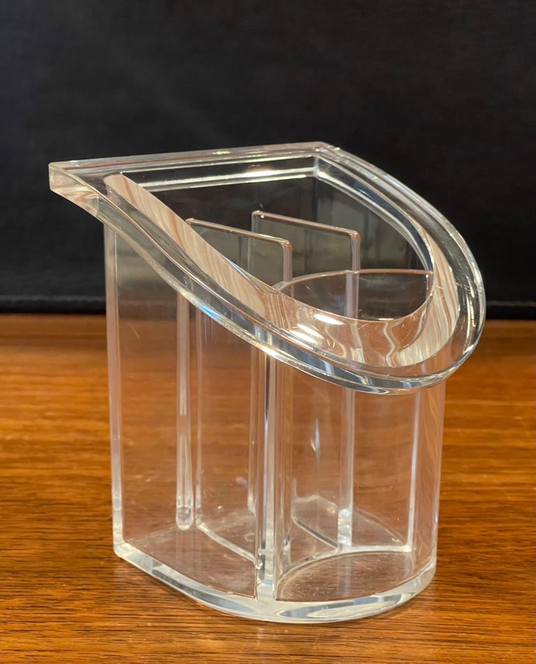Modern Lucite Desk Organizer by Guzzini For Sale at 1stDibs