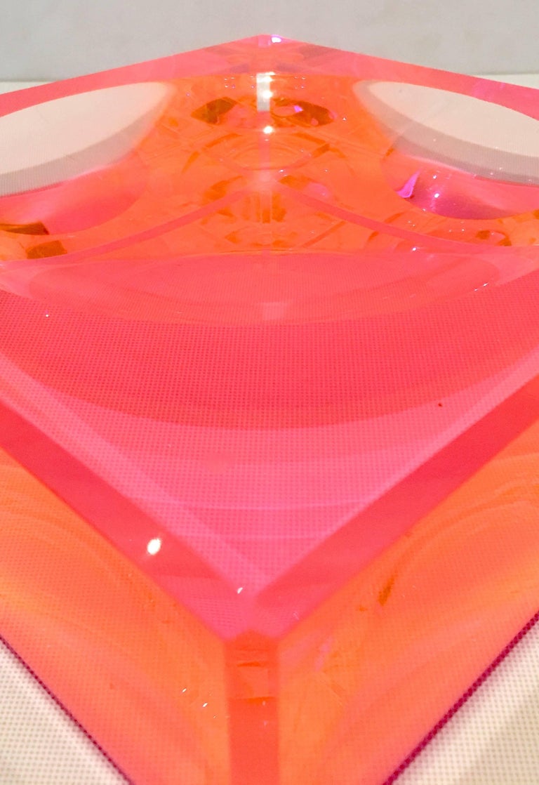 Modern Lucite Optic Square and Round Bowl by, Alexandra von Fürstenberg ...