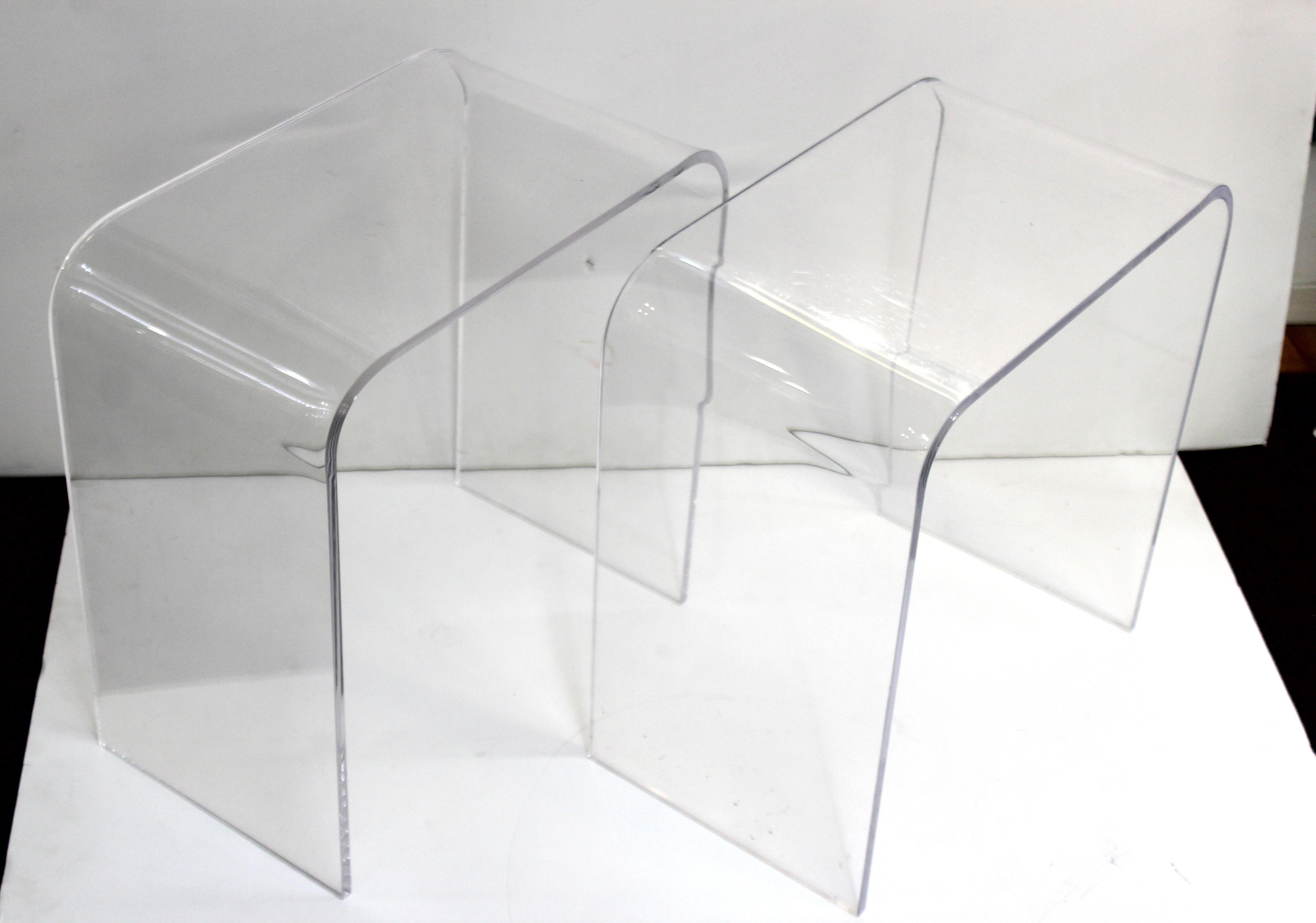 Modern Lucite Waterfall Side Tables at 1stDibs | lucite waterfall table ...