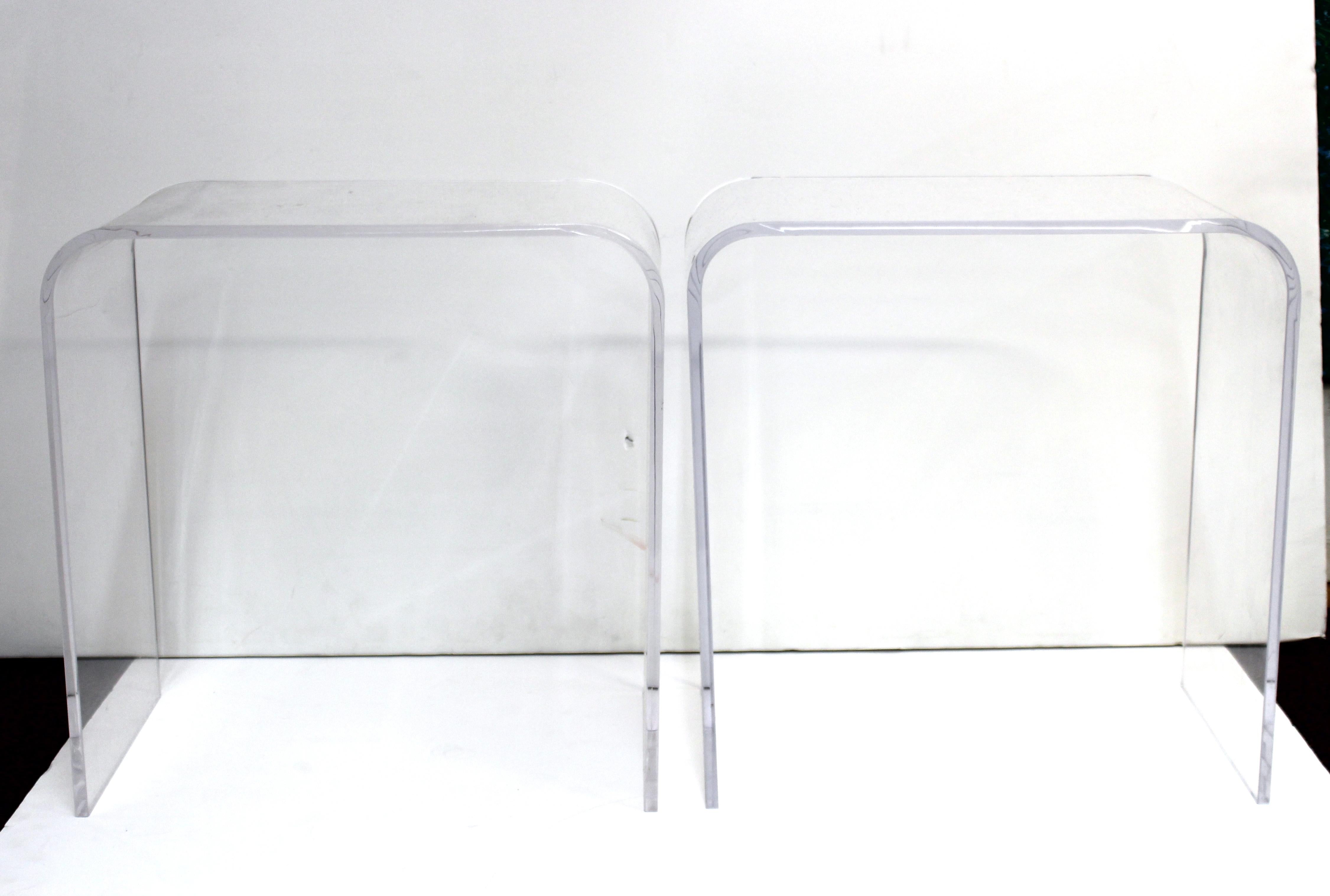 Modern Lucite Waterfall Side Tables at 1stDibs | lucite waterfall table ...