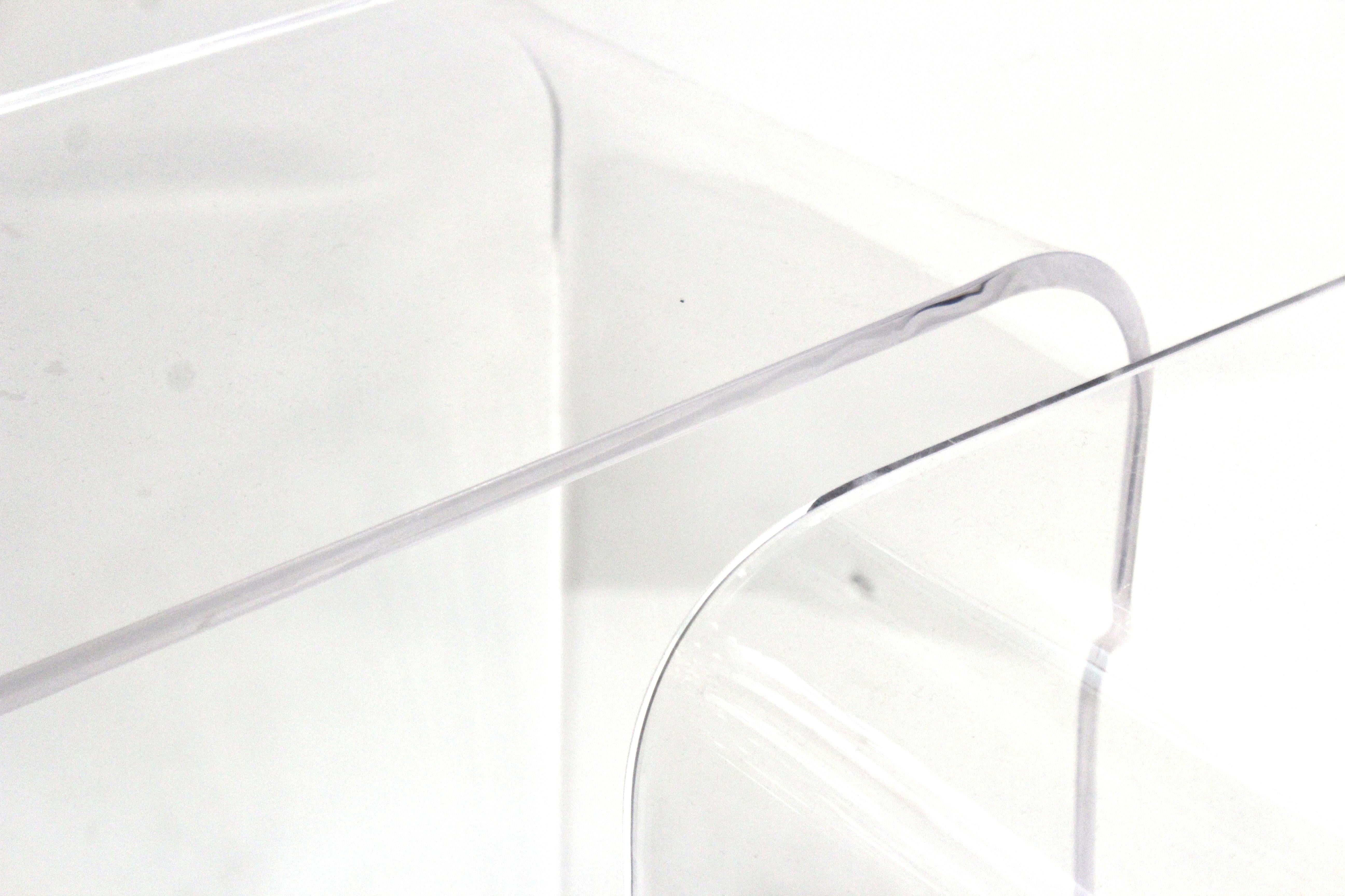 Modern Lucite Waterfall Side Tables at 1stDibs | lucite waterfall table ...