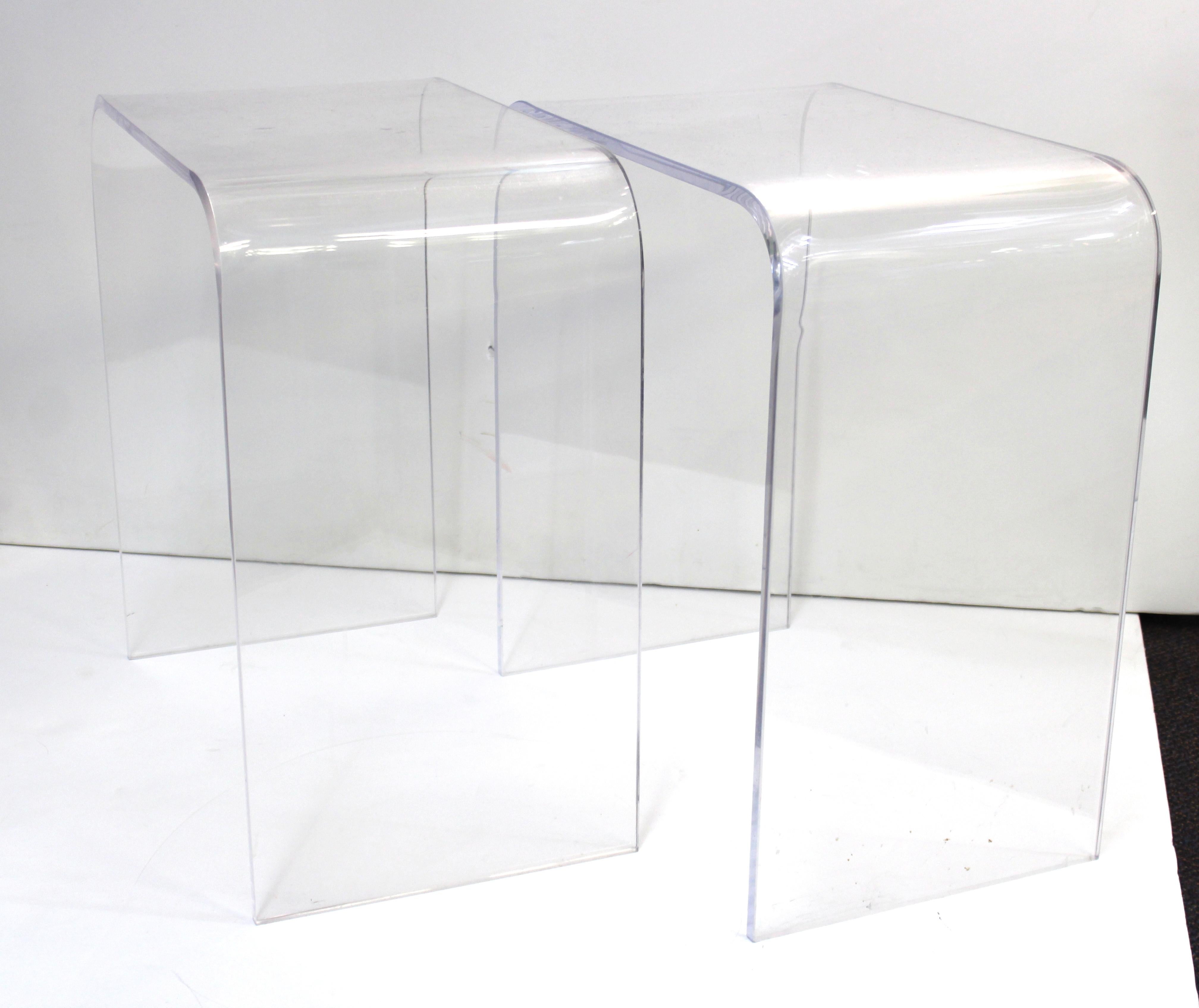 Modern Lucite Waterfall Side Tables at 1stDibs | lucite waterfall table ...