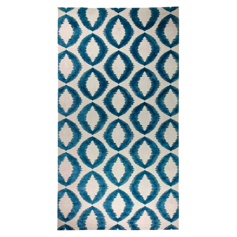 Modern Mandorla Handmade Silk Rug by Doris Leslie Blau For Sale at 1stDibs