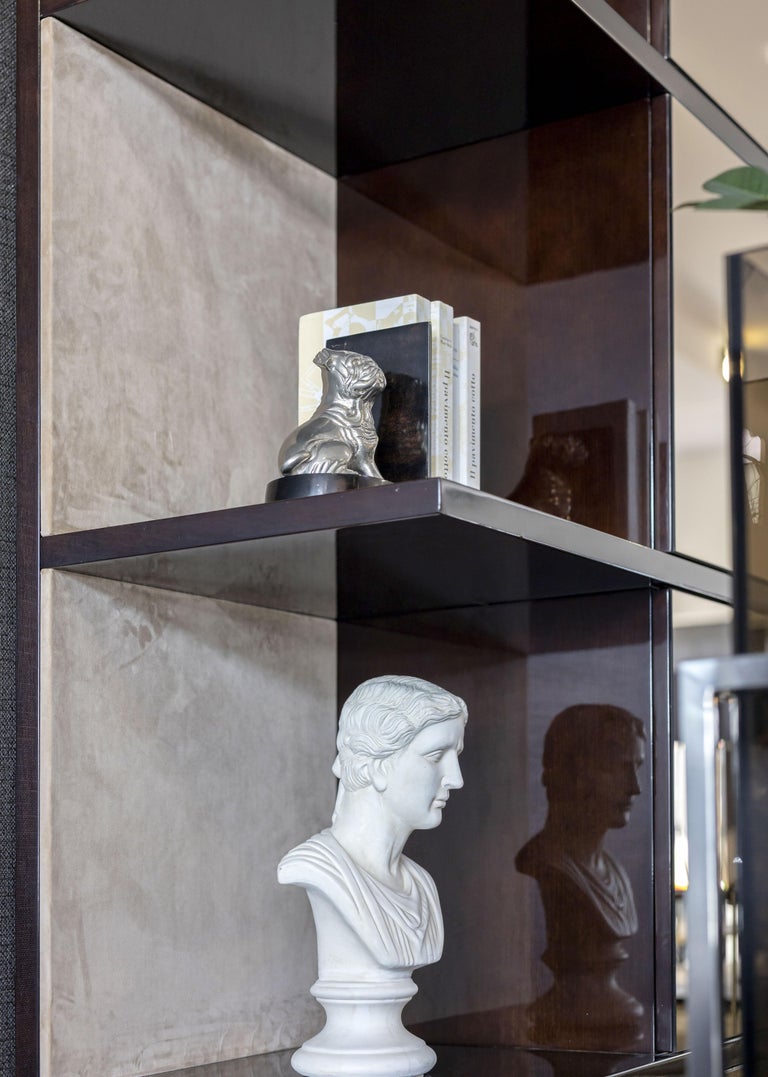 Modern Manhattan Bookcase Made with Oak and Lacquer, Handmade by ...