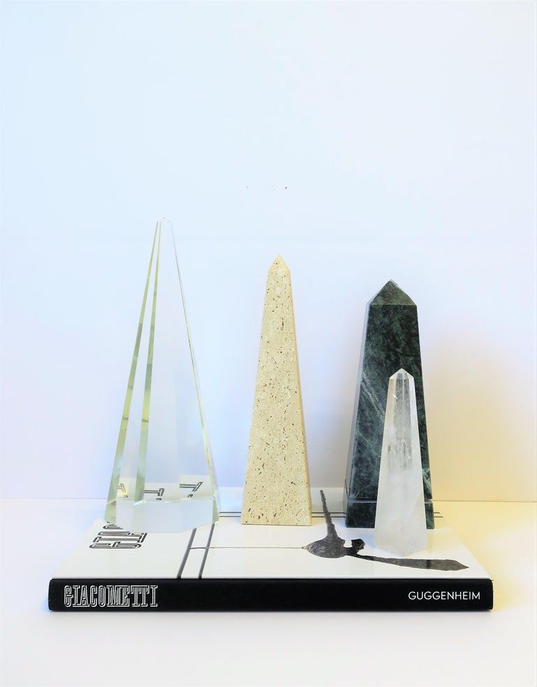 Modern Marble and Crystal Obelisk Sculptures For Sale at 1stdibs