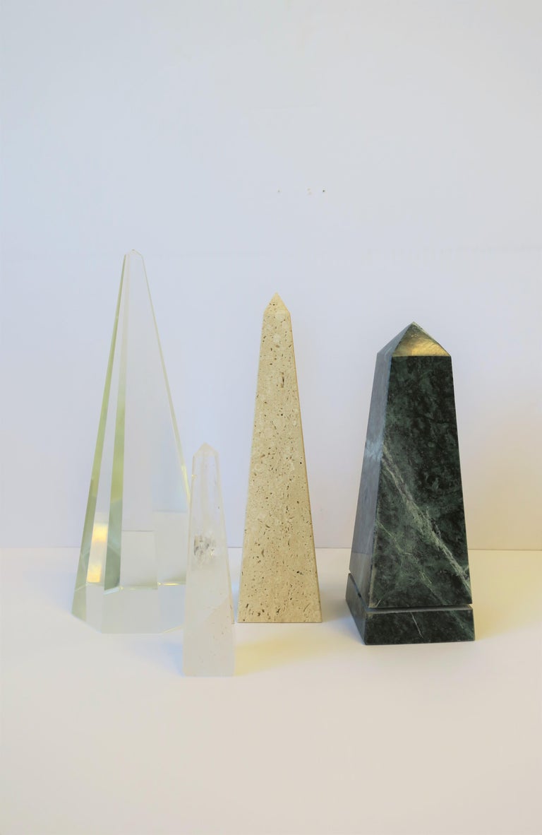 Modern Marble and Crystal Obelisk Sculptures For Sale at 1stdibs