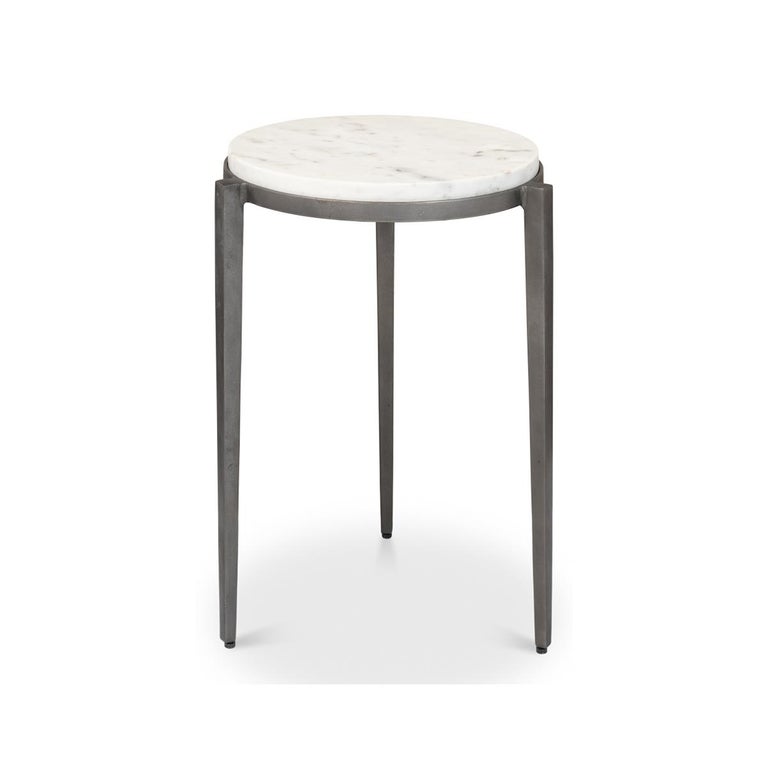 Modern Marble Top Accent Table For Sale at 1stDibs
