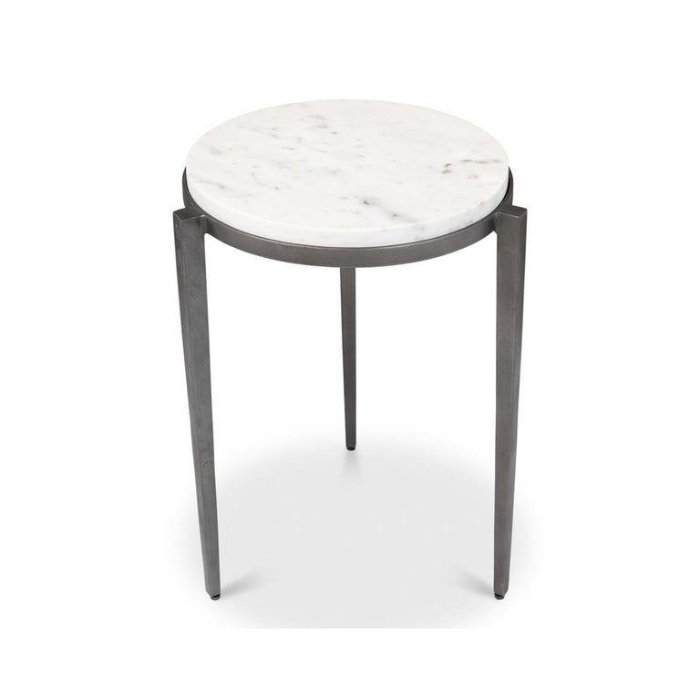 Modern Marble Top Accent Table For Sale at 1stDibs
