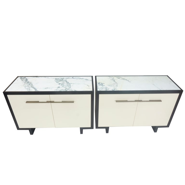 Modern Marble-Top Cabinet, Custom For Sale at 1stdibs