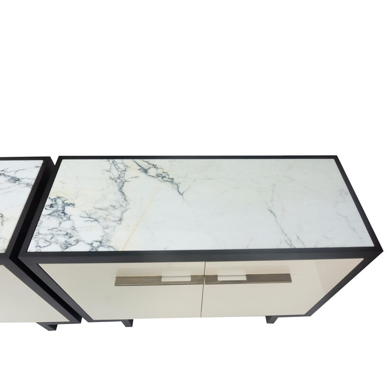 Modern Marble-Top Cabinet, Custom For Sale at 1stDibs