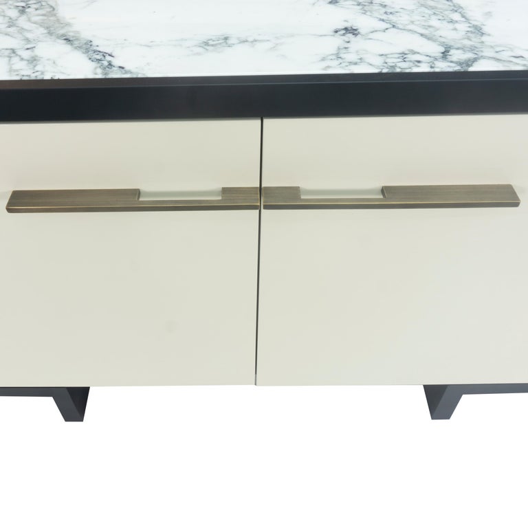 Modern Marble-Top Cabinet, Custom For Sale at 1stDibs