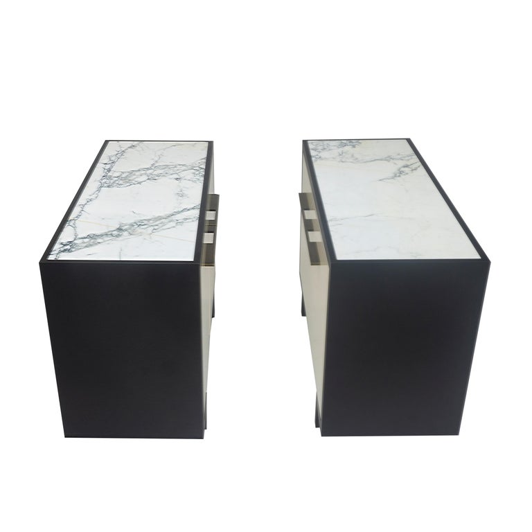 Modern Marble-Top Cabinet, Custom For Sale at 1stDibs