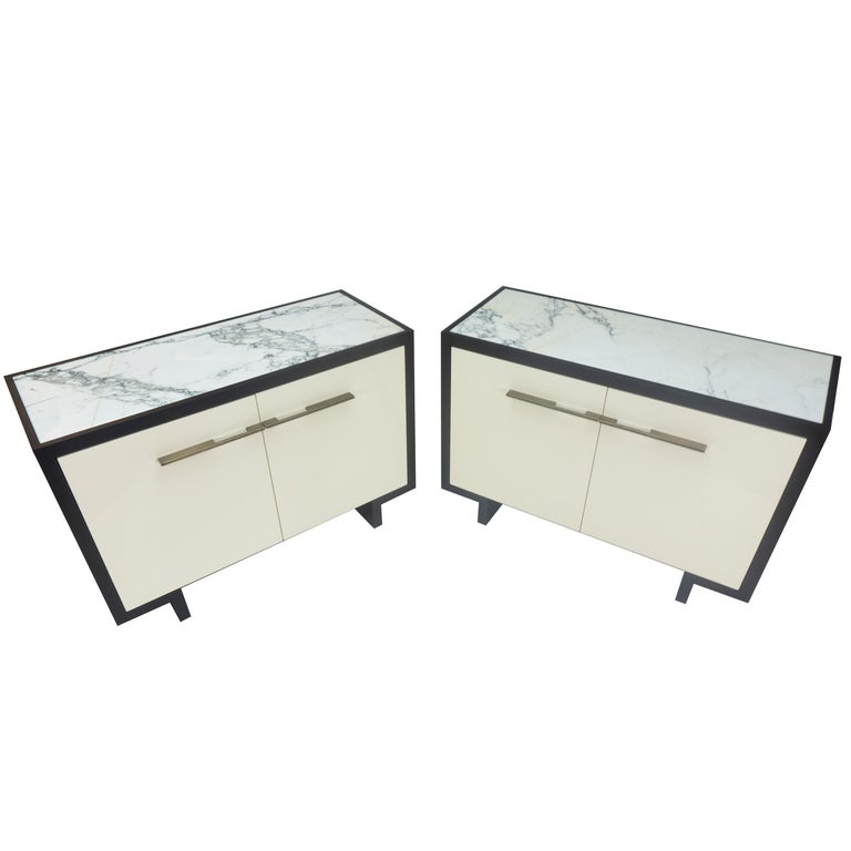 Modern Marble-Top Cabinet, Custom For Sale at 1stDibs