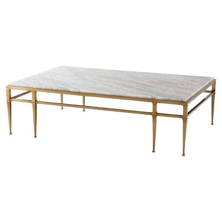 Modern Marble Top Coffee Table For Sale at 1stDibs