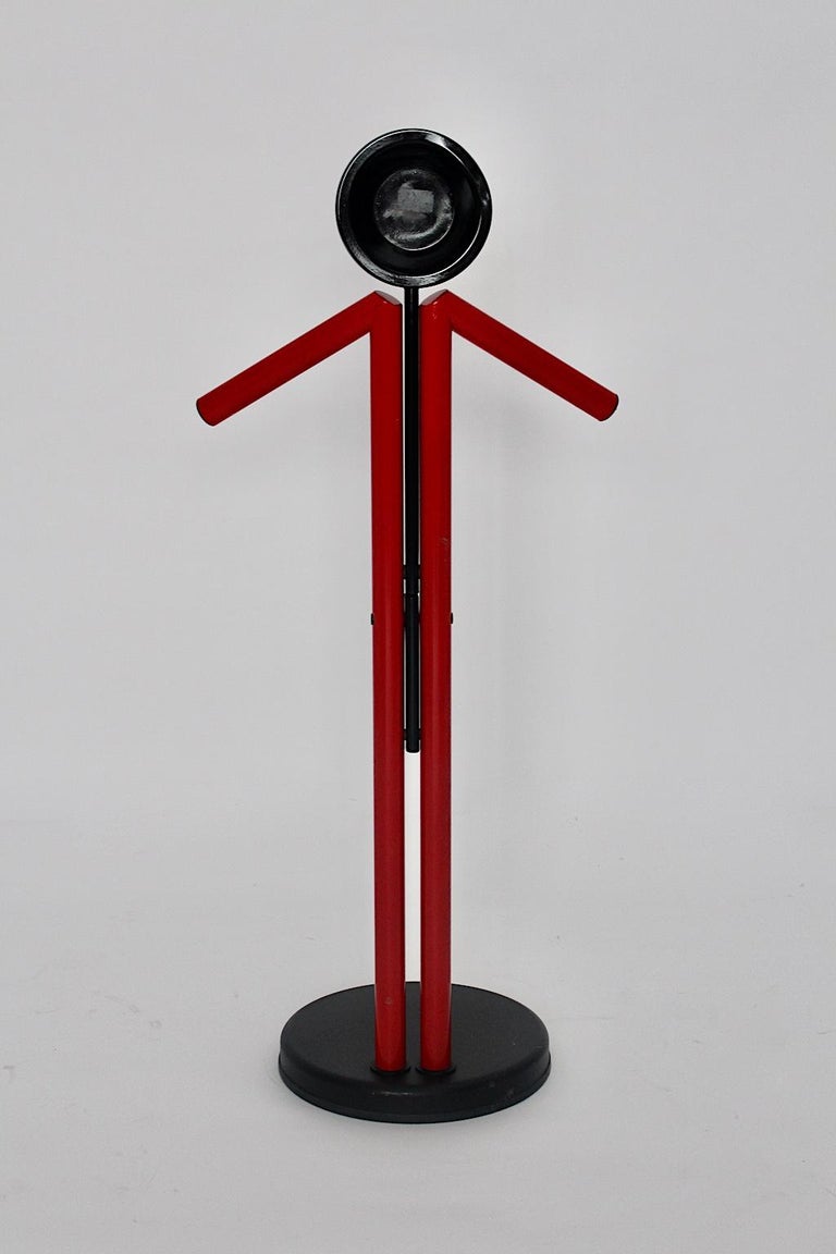 Modern Memphis Style Vintage Red Black Metal Valet, 1980s, Italy For ...