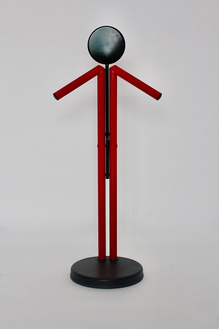 Modern Memphis Style Vintage Red Black Metal Valet, 1980s, Italy For ...