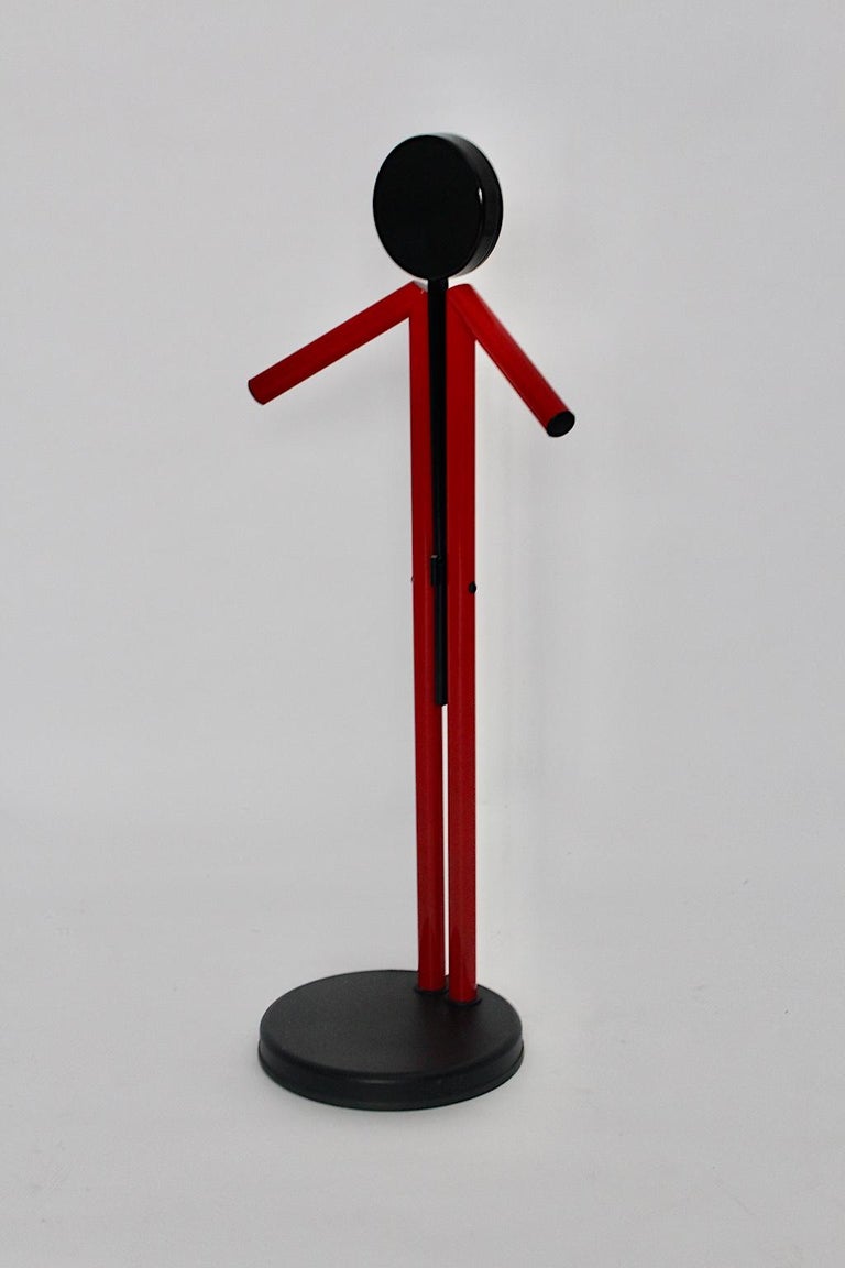 Modern Memphis Style Vintage Red Black Metal Valet, 1980s, Italy For ...