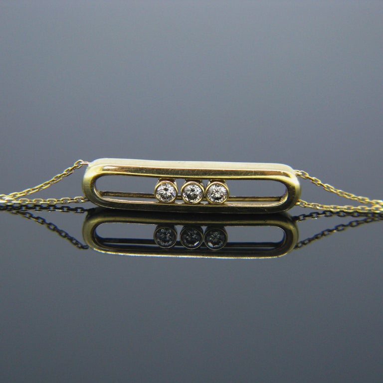 Modern Messika Move Classique Diamond Yellow Gold Chain Bracelet at ...