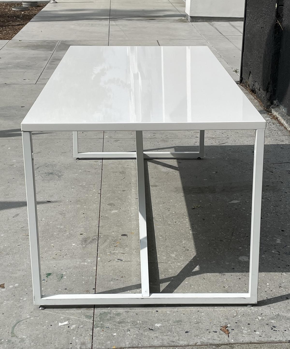 Modern Metal Desk / Patio Table in Metal For Sale at 1stDibs