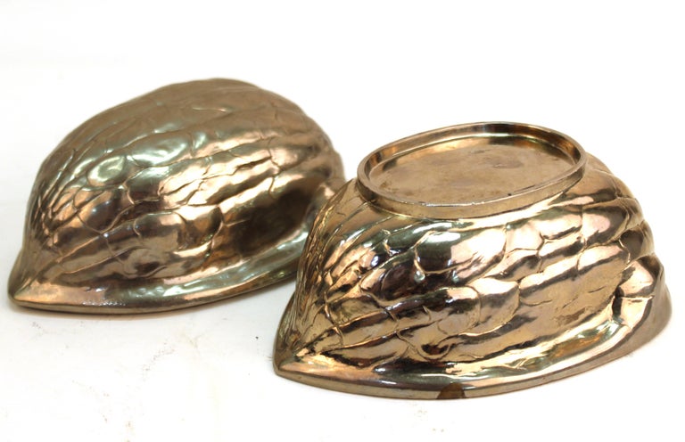 Modern Metal Walnut Shaped Trinket Box at 1stDibs | metal trinket box ...