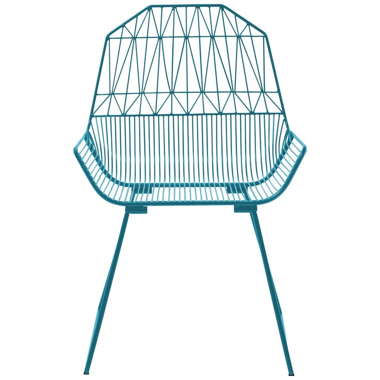 Modern, Midcentury Inspired Wire Lounge Chair, the Farmhouse in Peacock ...