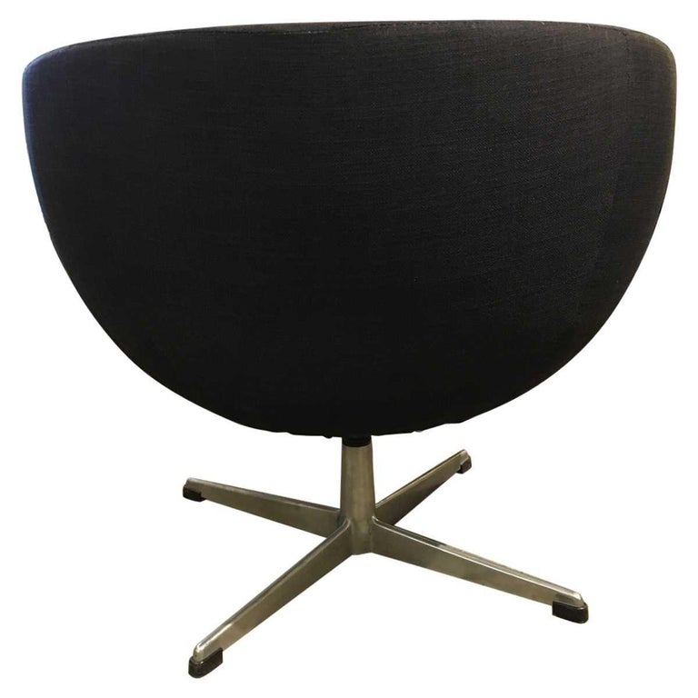 Modern Midcentury Overman Sweden Swivel Pod Accent Chair at 1stDibs
