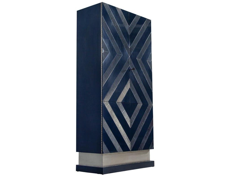 Modern Midnight Blue Bar Cabinet at 1stDibs | blue bar cabinets ...