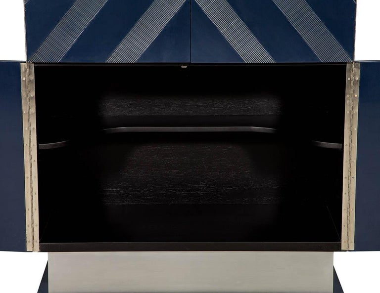 Modern Midnight Blue Bar Cabinet at 1stDibs | blue bar cabinets ...