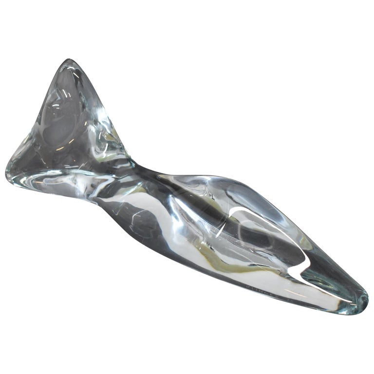 Modern Miloslav Klinger Reclining Nude Colourless Glass For Sale at 1stDibs