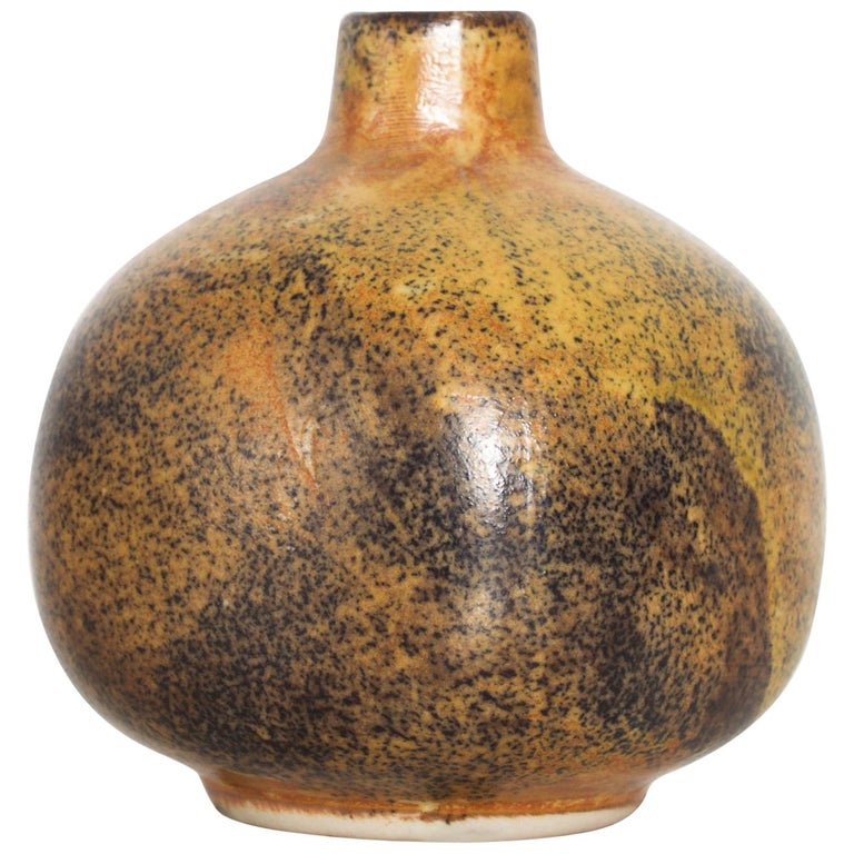 Modern Mini Weed Pot Honey Glazed Ceramic California Studio Pottery ...