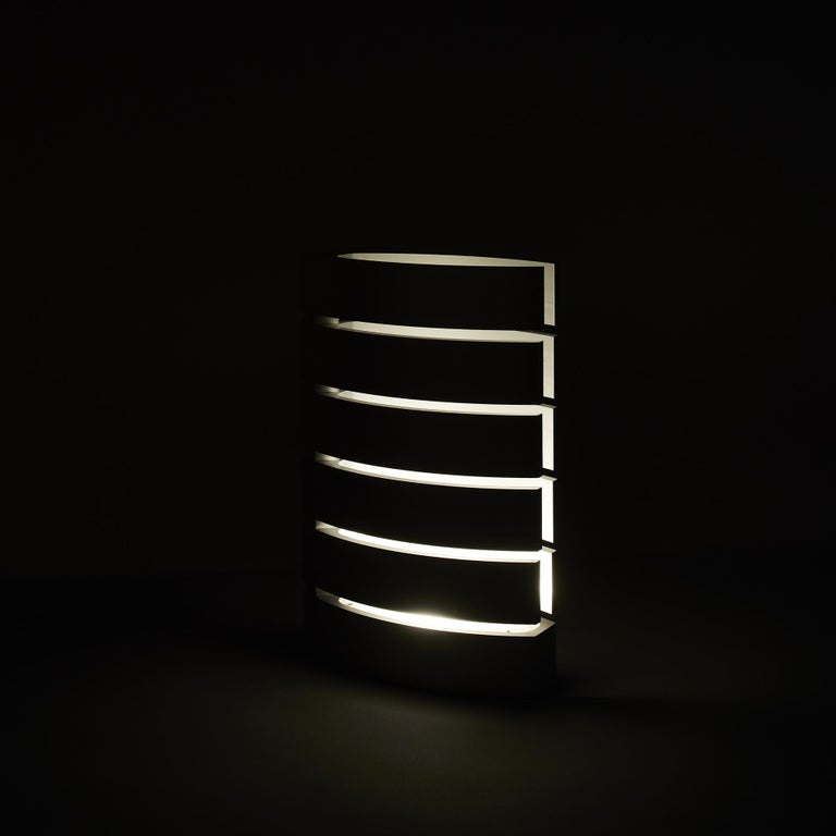 Modern, Minimal, Solid Metal Table Light with Floating, Cantilevered ...