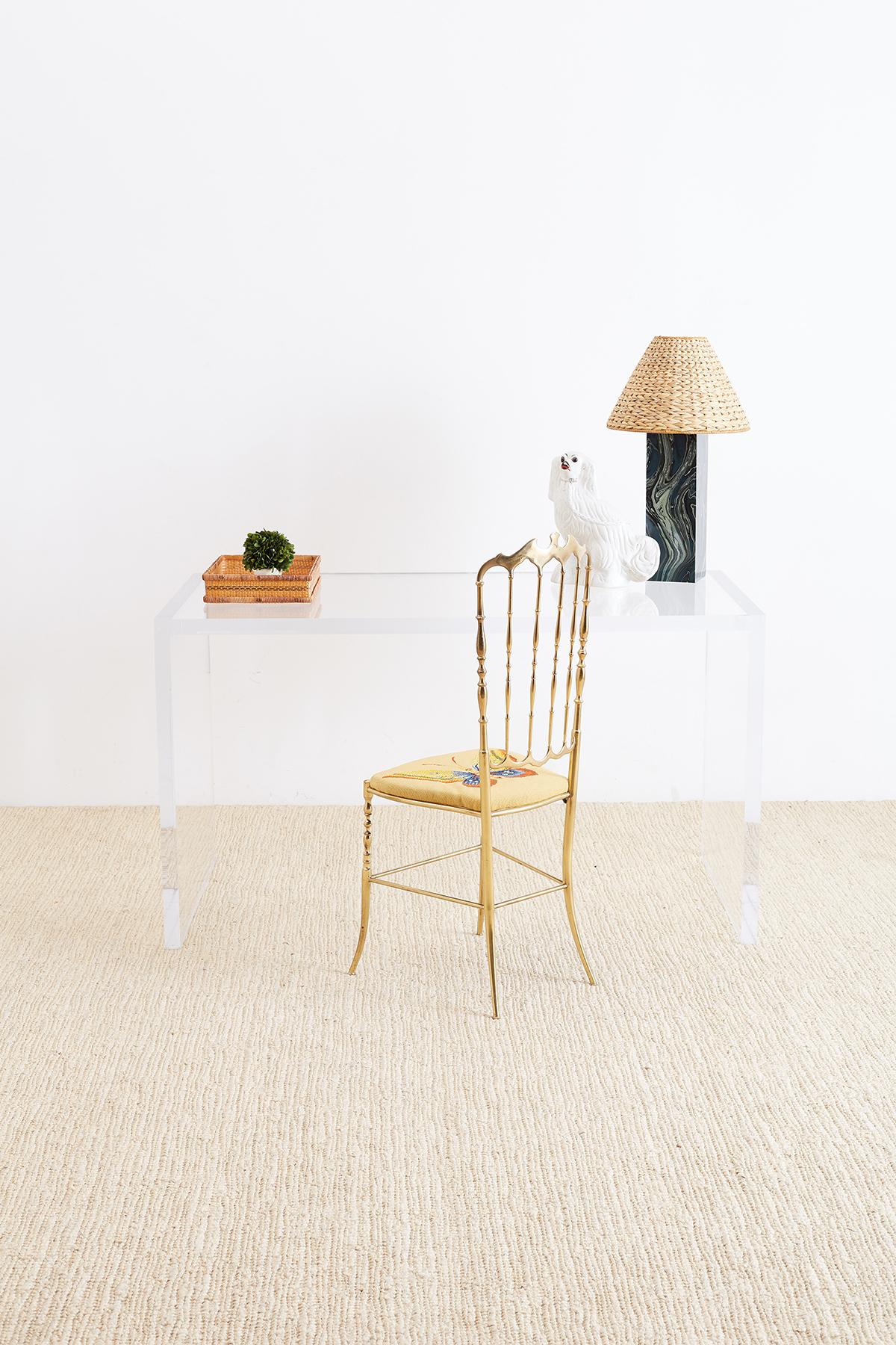 Modern Minimalist Lucite Writing Table Desk at 1stDibs