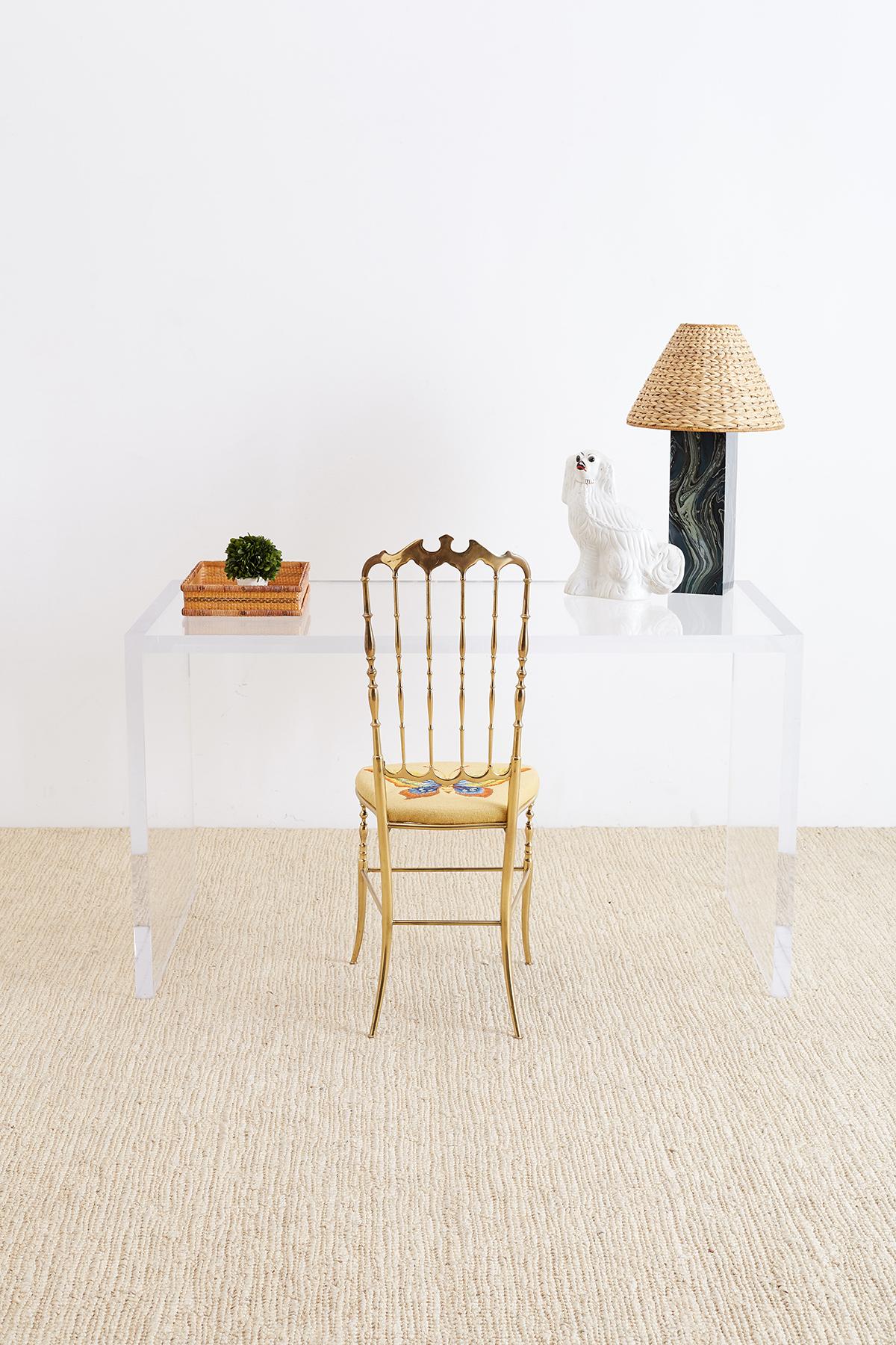 Modern Minimalist Lucite Writing Table Desk at 1stDibs