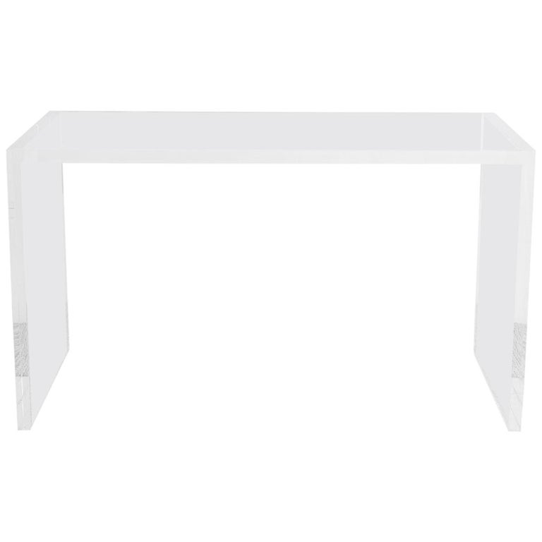 Modern Minimalist Lucite Writing Table Desk at 1stdibs