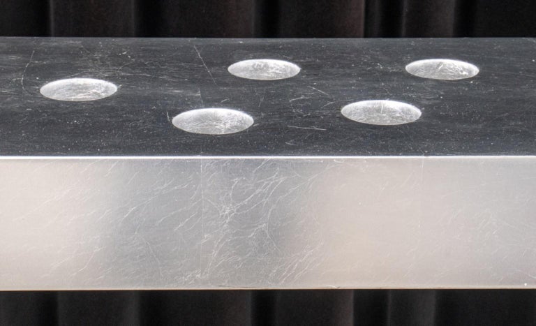 Modern Minimalist Silvered Composite Console Bar For Sale at 1stDibs