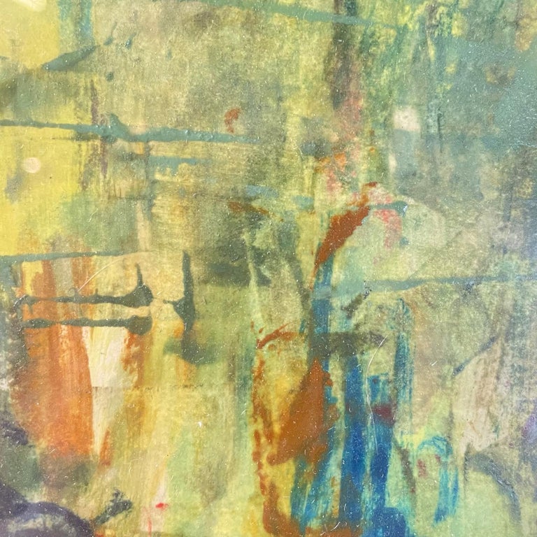 Modern Mixed Technique Painting with Abstract Style of a House, 1950 ...