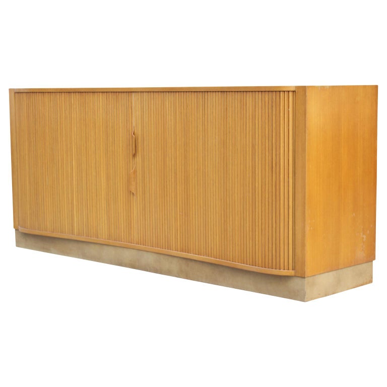 Modern Monumental Edward Wormley for Dunbar Tambour Door Mister Chest ...