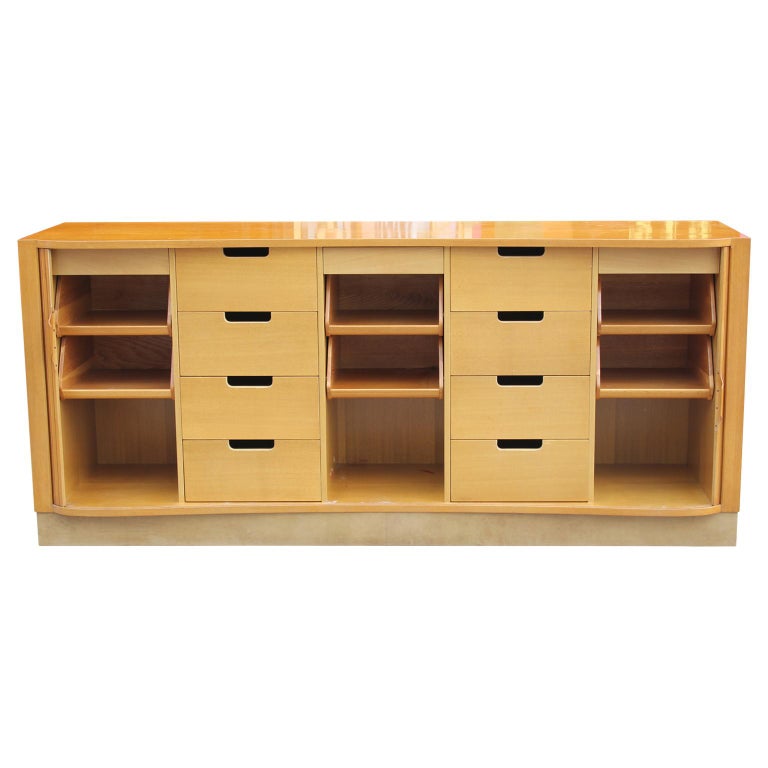 Modern Monumental Edward Wormley for Dunbar Tambour Door Mister Chest ...
