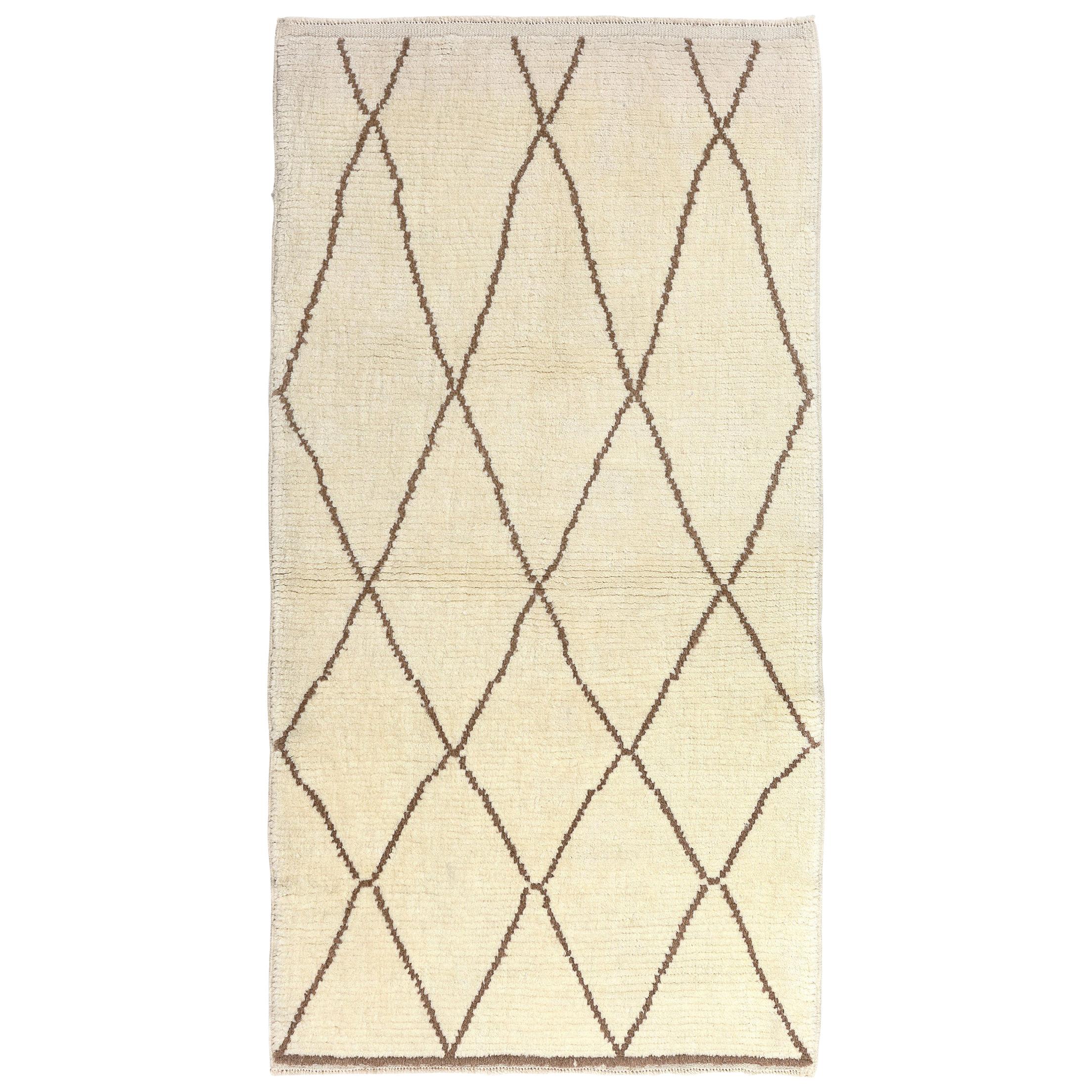 8x10 Ft Modern Moroccan Rug. 100% Natural Undyed Wool. Custom Options ...