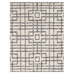 Small Geometric Rug Handmade Grey Beige Carpet Rug Modern Wool Door Mat ...