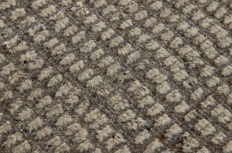 Modern Moroccan Style Handmade Brown Custom Wool Rug For Sale at 1stDibs