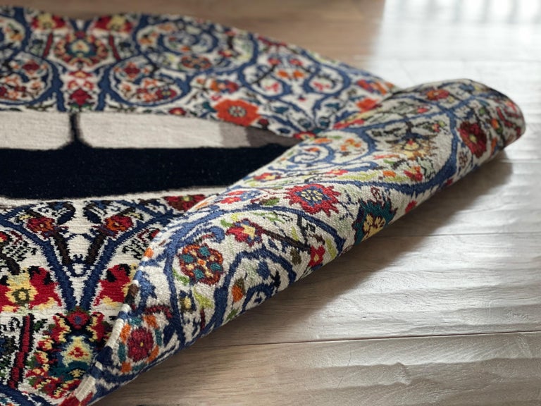 Modern Multi Colored Handwoven Accent Rug in Lip Design by Gordian Rugs ...