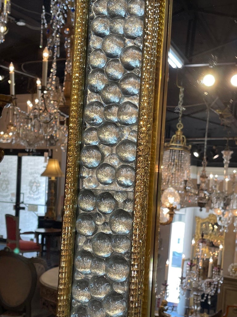 Modern Murano Glass and Brass Bubble Mirrors For Sale at 1stDibs