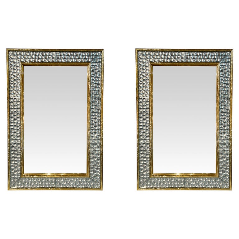 Modern Murano Glass and Brass Bubble Mirrors For Sale at 1stDibs