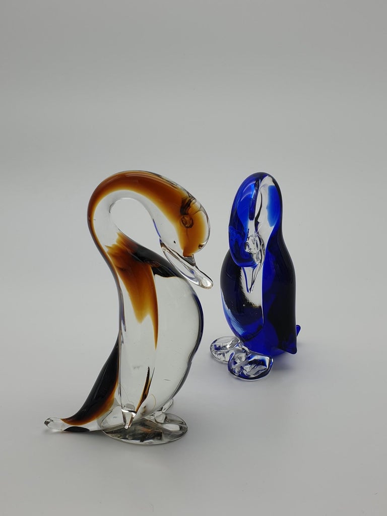 Modern Murano Glass Duck Pair by Cenedese, 1980s For Sale at 1stDibs