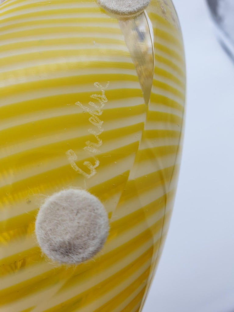 Modern Murano Glass Fish in Yellow and Gold Color with Bubbles by ...