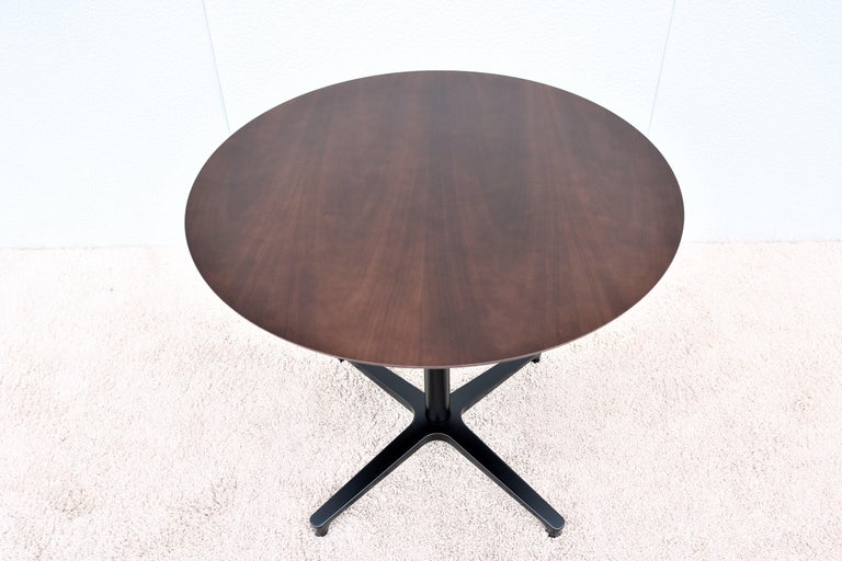 Modern Naoto Fukasawa for Geiger Saiba Round Walnut Veneer Top Dining ...