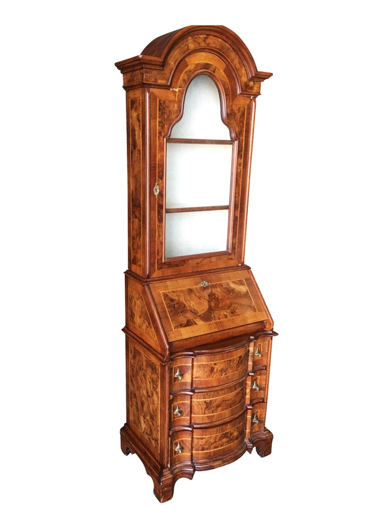 Modern Neoclassic Rococo Curio Display Case and Secretary Desk at 1stDibs