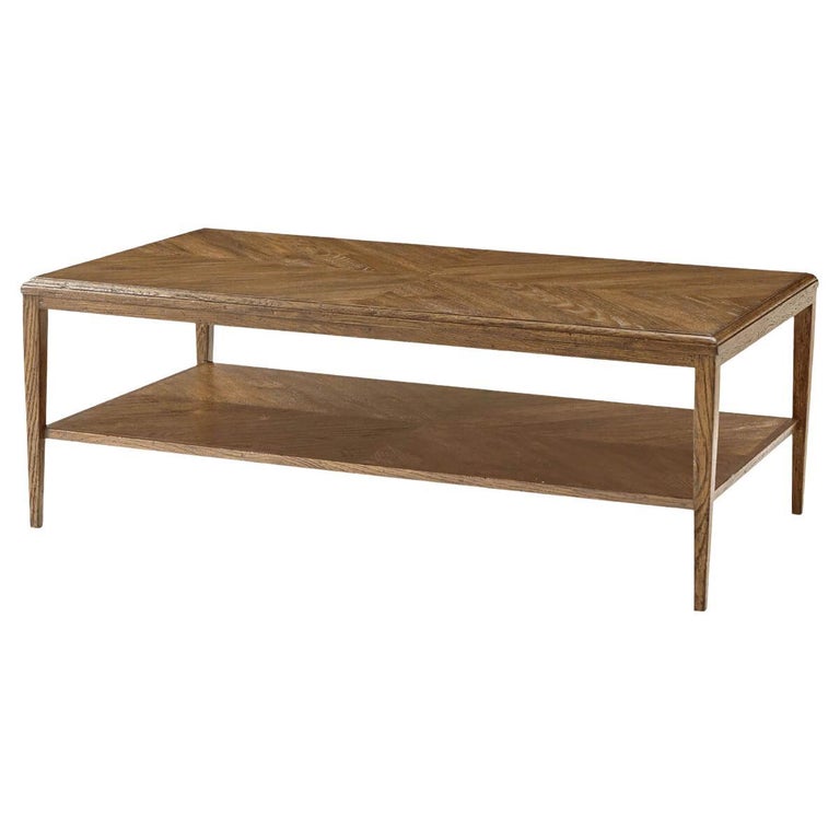 Modern Oak Coffee Table, Light Finish For Sale at 1stDibs