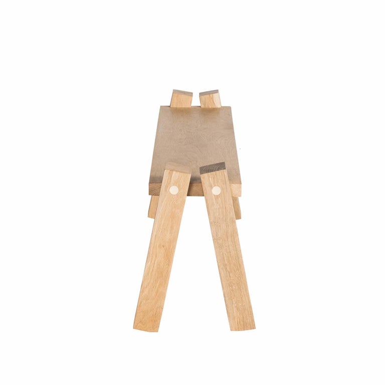 Modern Oak Wood Side Table by Alto Duo '3 Sizes' For Sale at 1stDibs